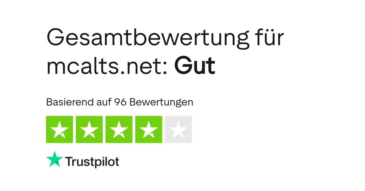 Bewertungen zu mcalts.net | Lesen Sie Kundenbewertungen zu mcalts.net