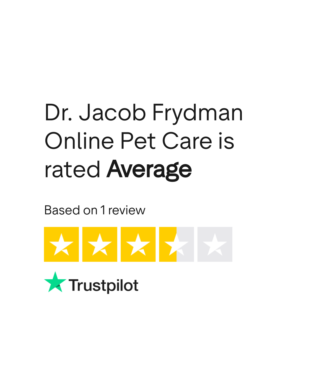 Dr. Jacob Frydman Online Pet Care Reviews | Read Customer Service ...