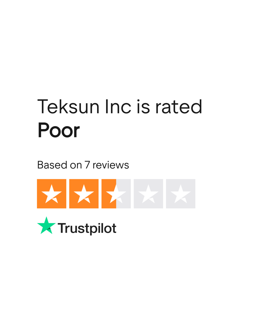 Teksun Inc Reviews | Read Customer Service Reviews of teksun.com