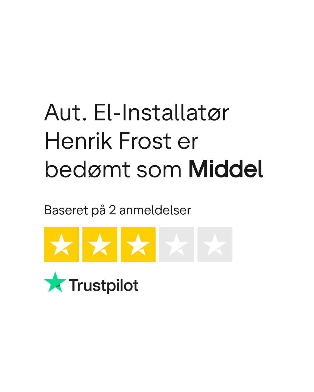 Anmeldelser af Aut. El-Installatør Henrik Frost | Læs kundernes ...