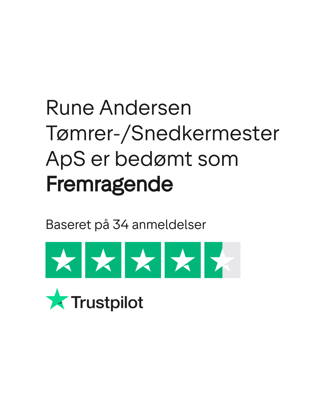 Anmeldelser af Rune Andersen Tømrer-/Snedkermester ApS | Læs kundernes ...