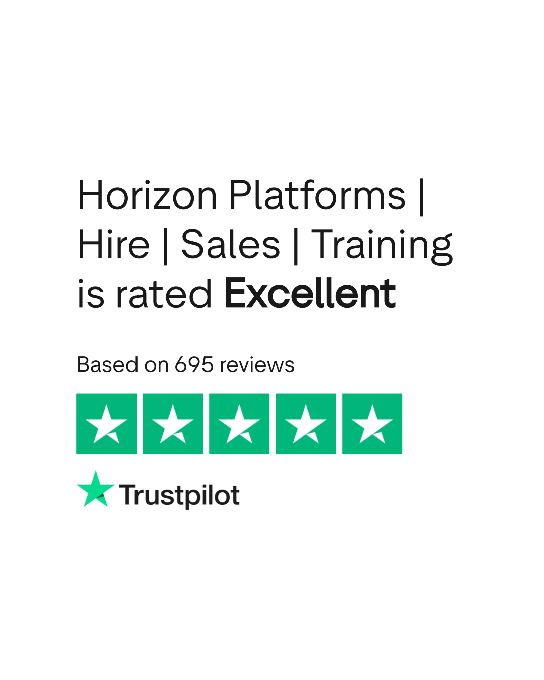 Horizon Platforms | Hire | Sales | Training Reviews | Read Customer ...