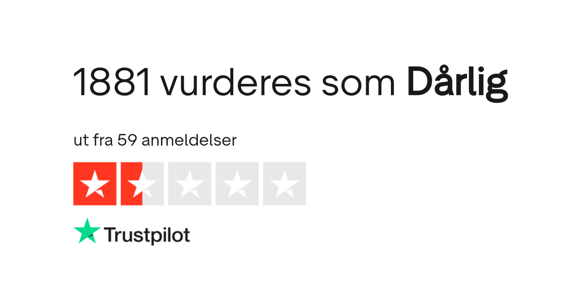 Anmeldelser av 1881 | Les kundenes anmeldelser av 1881.no