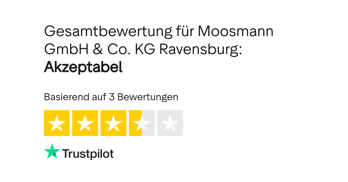 Bewertungen zu Moosmann GmbH & Co. KG Ravensburg | Lesen Sie ...