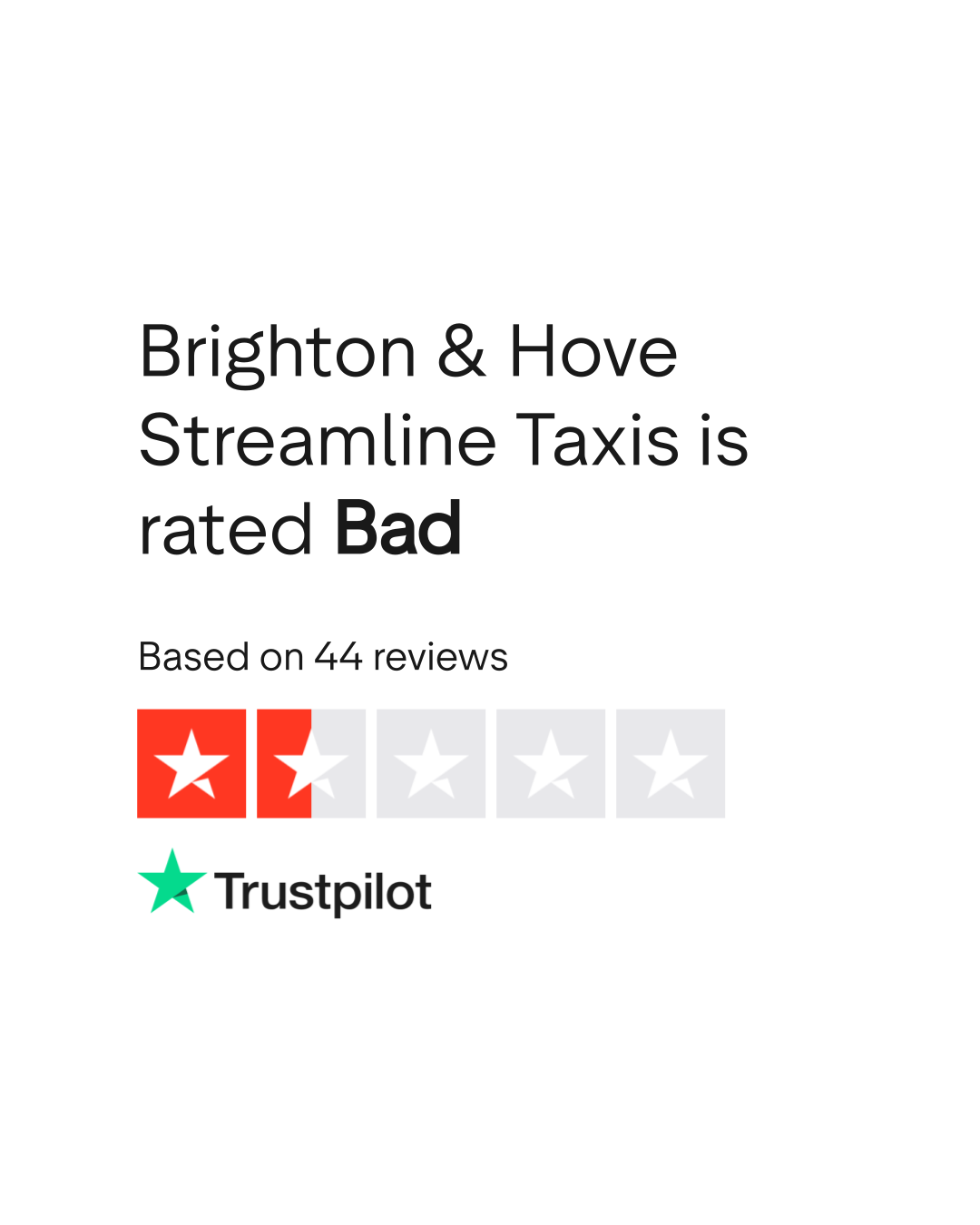 Brighton & Hove Streamline Taxis Reviews | Read Customer Service ...
