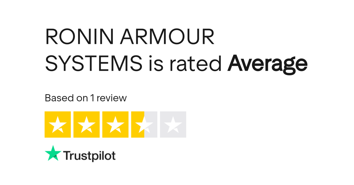 RONIN ARMOUR SYSTEMS Reviews | Read Customer Service Reviews of roninarmour.com