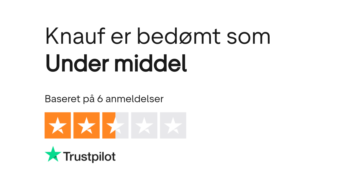 Anmeldelser af Knauf | Læs kundernes anmeldelser af knauf.dk