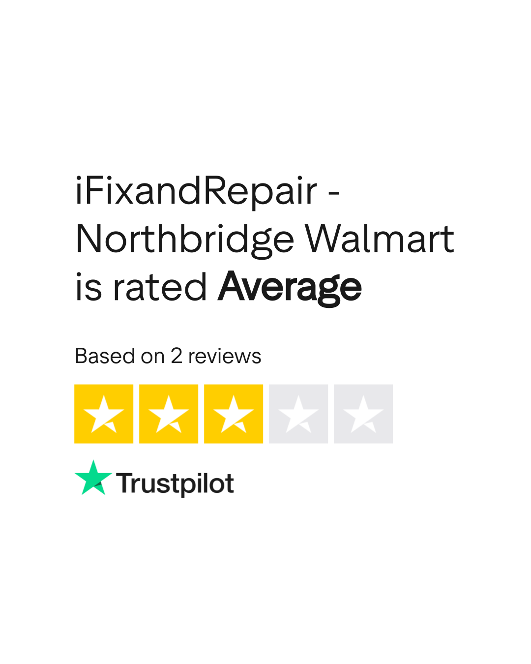 iFixandRepair - Northbridge Walmart Reviews | Read Customer Service ...