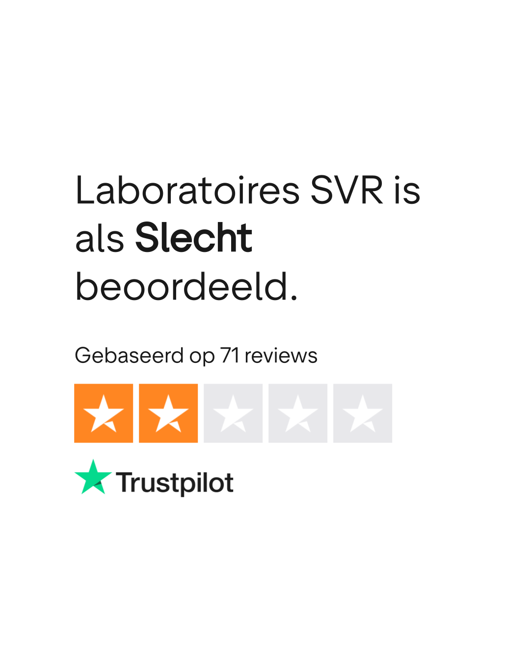 Laboratoires SVR reviews | Bekijk consumentenreviews over labo-svr.com
