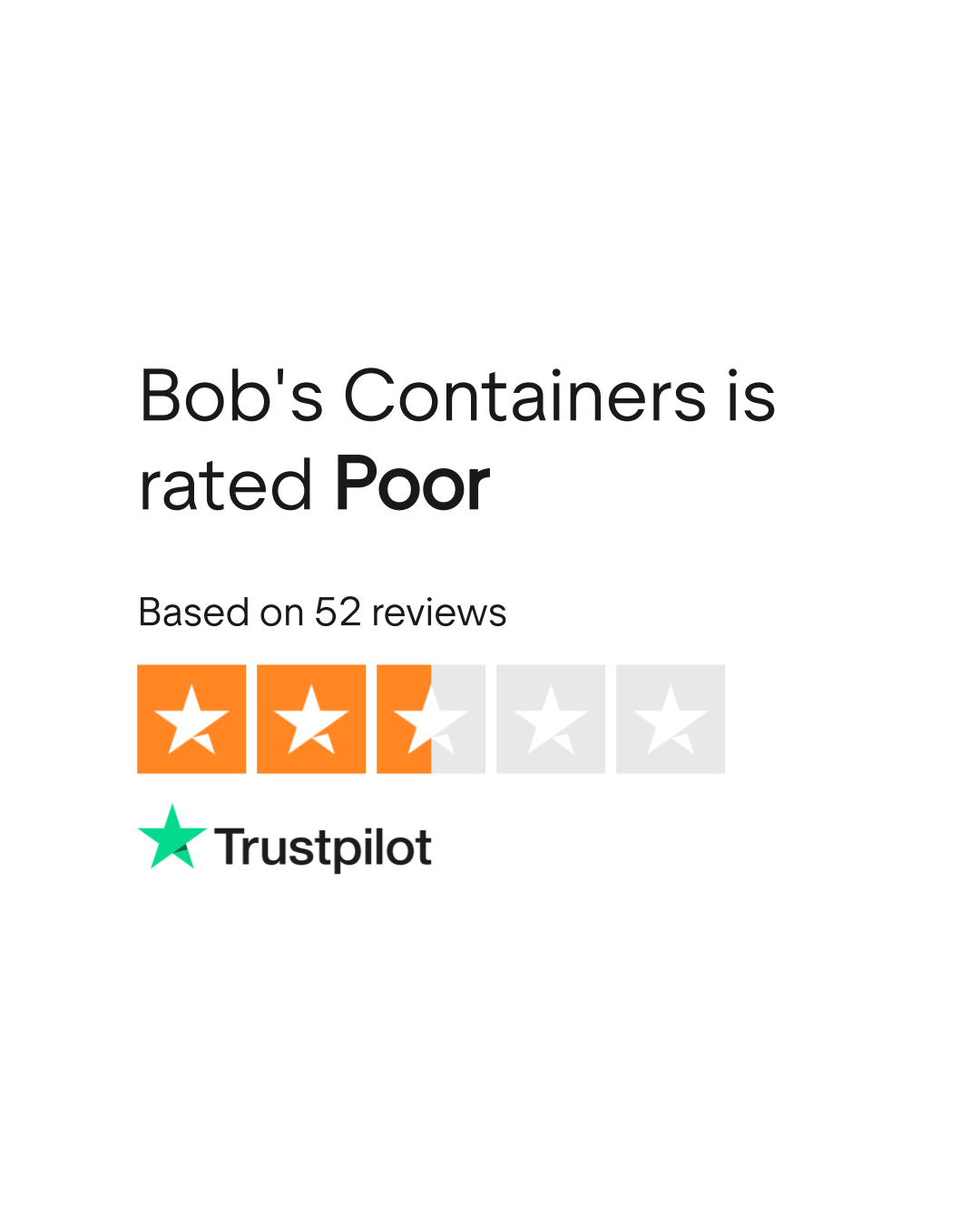 Bob's Containers Reviews | Read Customer Service Reviews of ...