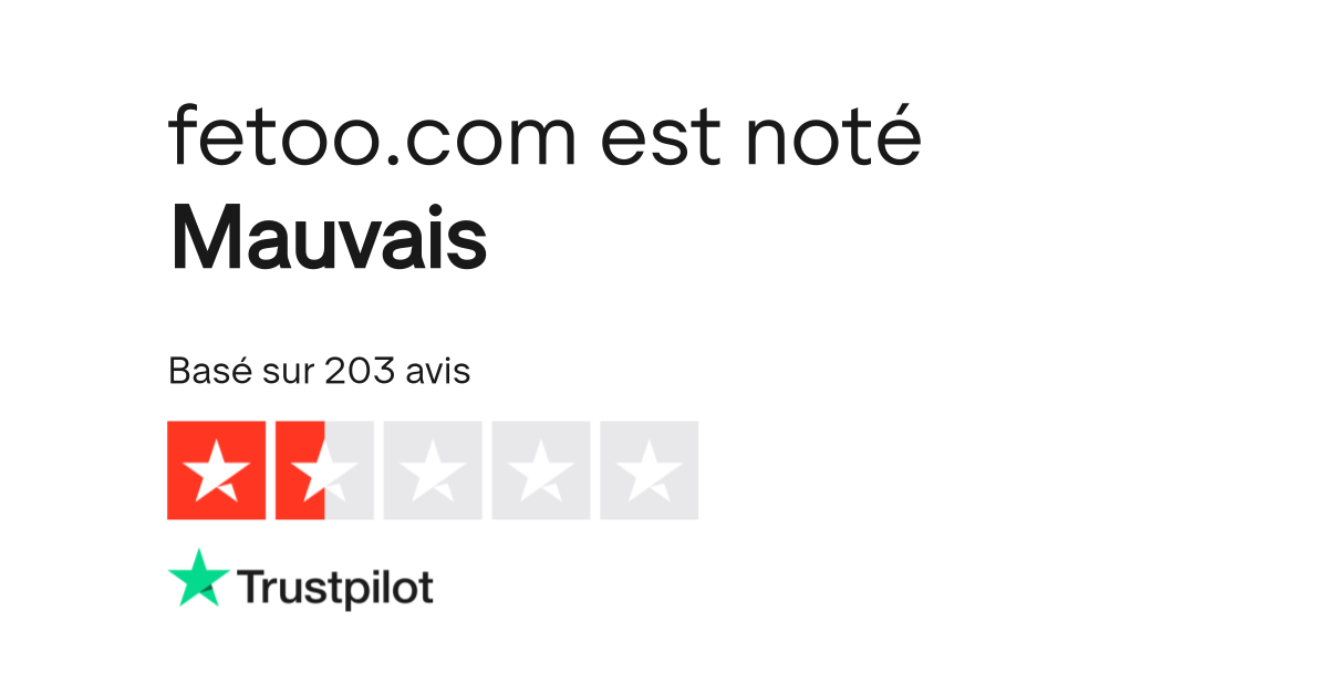 Avis de fetoo.com | Lisez les avis marchands de www.fetoo.com