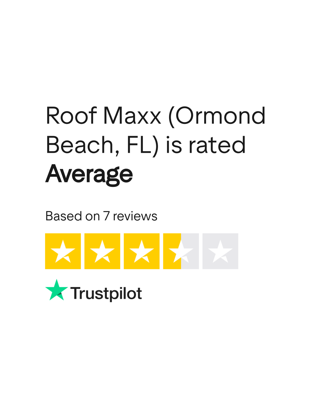 Roof Maxx (Ormond Beach, FL) Reviews | Read Customer Service Reviews of ...