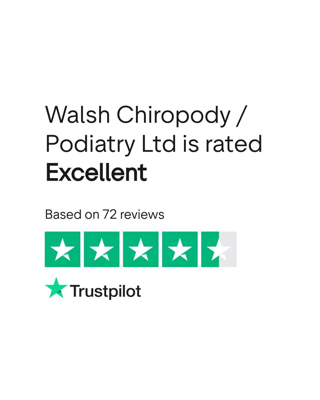 Walsh Chiropody / Podiatry Ltd Reviews | Read Customer Service Reviews ...
