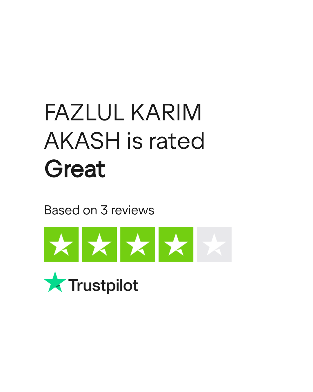 FAZLUL KARIM AKASH Reviews | Read Customer Service Reviews of ...