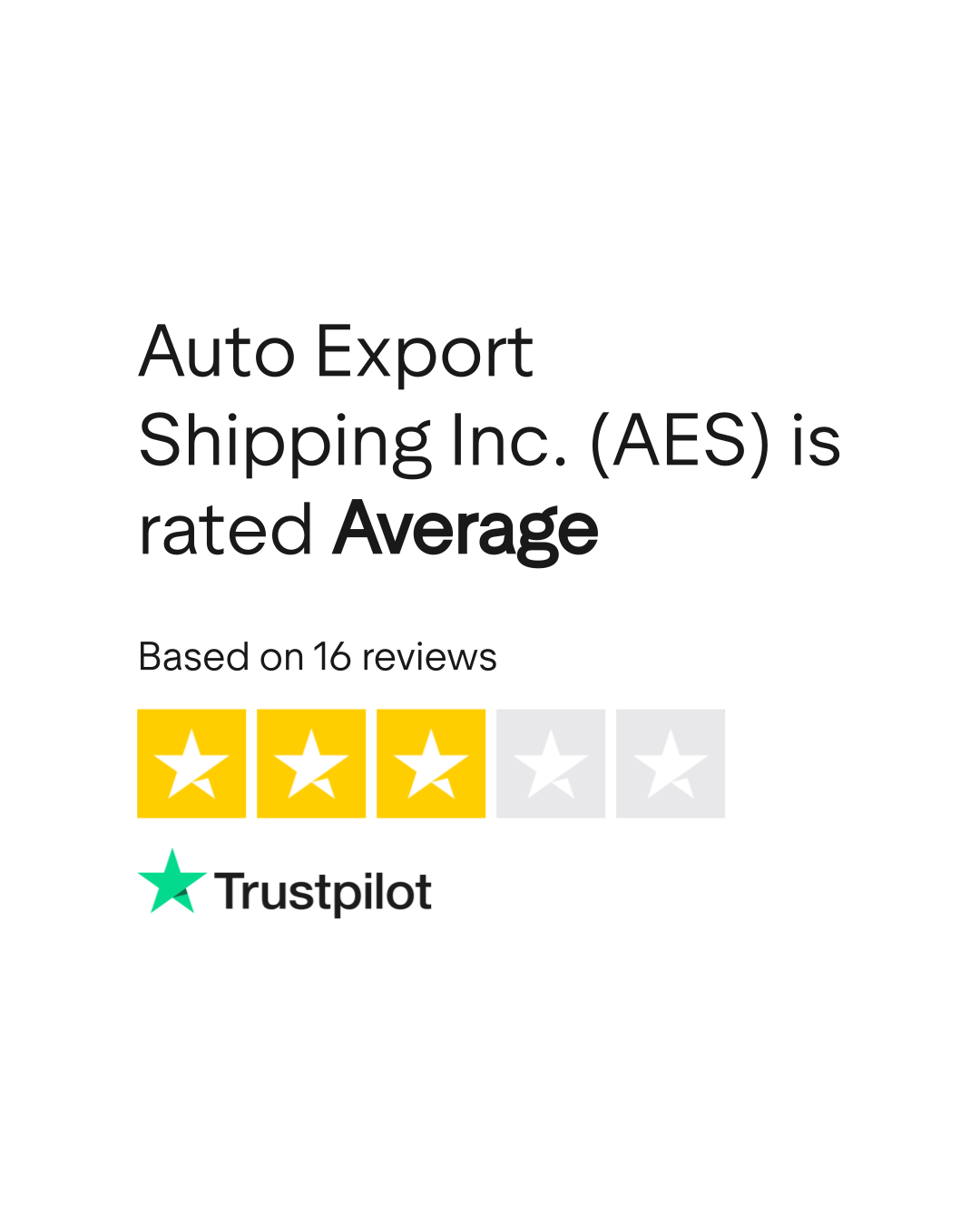 Auto Export Shipping Inc. (AES) Reviews | Read Customer Service Reviews ...