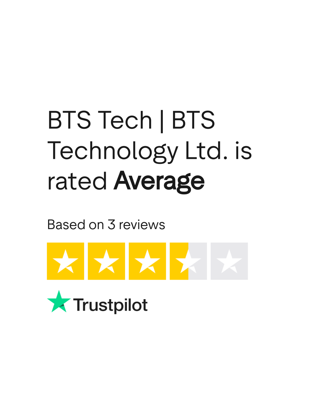 BTS Tech | BTS Technology Ltd. Reviews | Read Customer Service Reviews of btstech.net