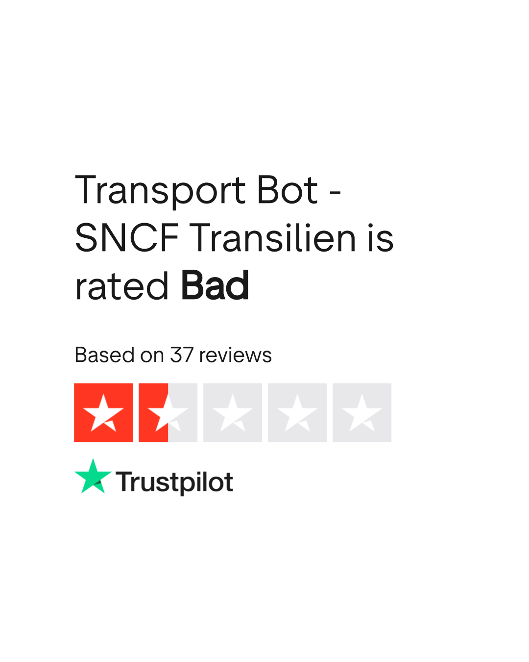 Transport Bot - SNCF Transilien Reviews | Read Customer Service Reviews ...