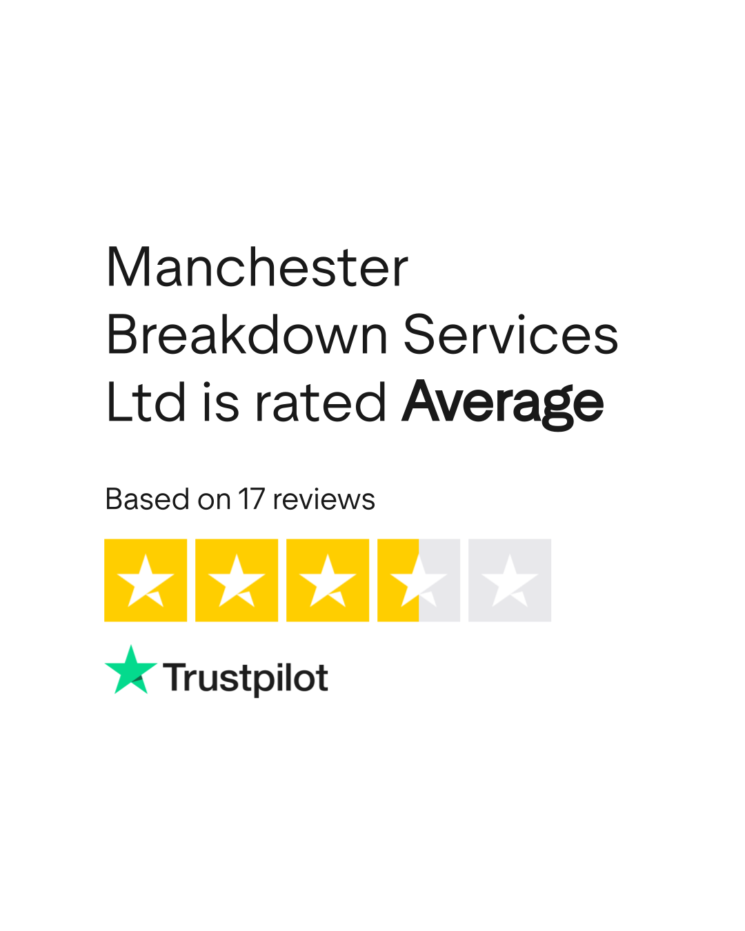 Manchester Breakdown Services Ltd Reviews | Read Customer Service ...