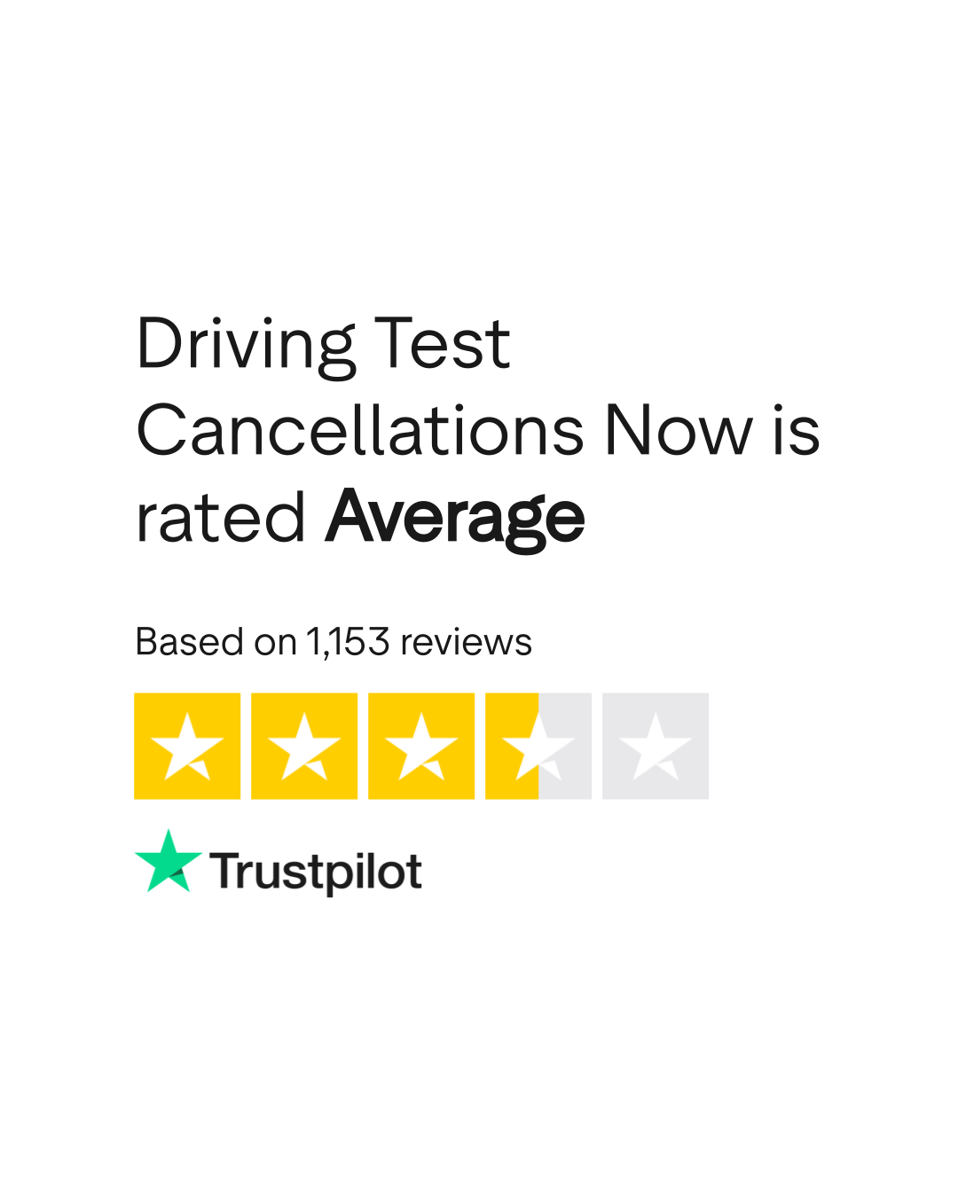 Driving Test Cancellations Now Reviews | Read Customer Service Reviews ...