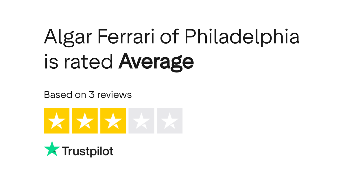 Algar Ferrari of Philadelphia Reviews | Read Customer Service Reviews ...