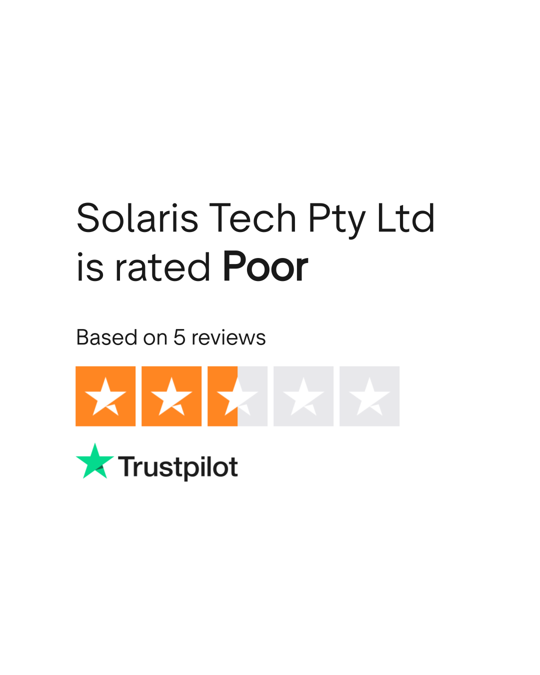 Solaris Tech Pty Ltd Reviews | Read Customer Service Reviews of ...