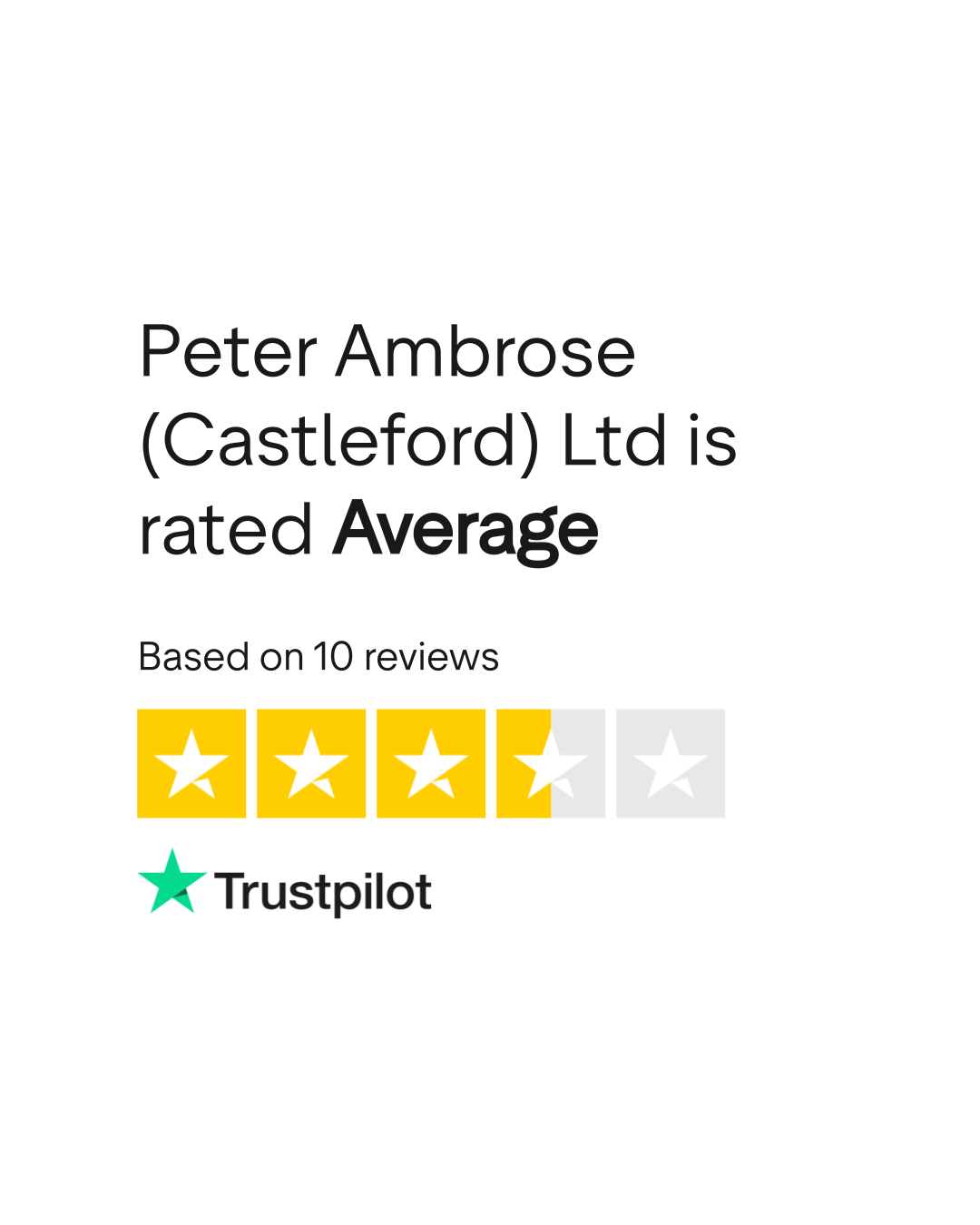 Peter Ambrose (Castleford) Ltd Reviews | Read Customer Service Reviews ...