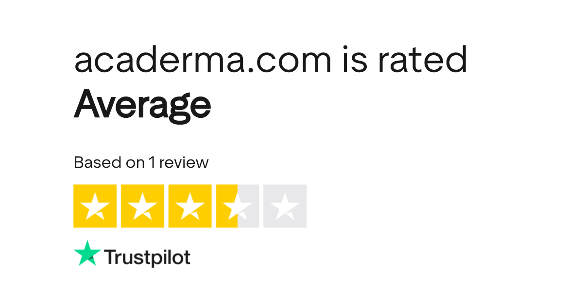 acaderma.com Reviews | Read Customer Service Reviews of acaderma.com