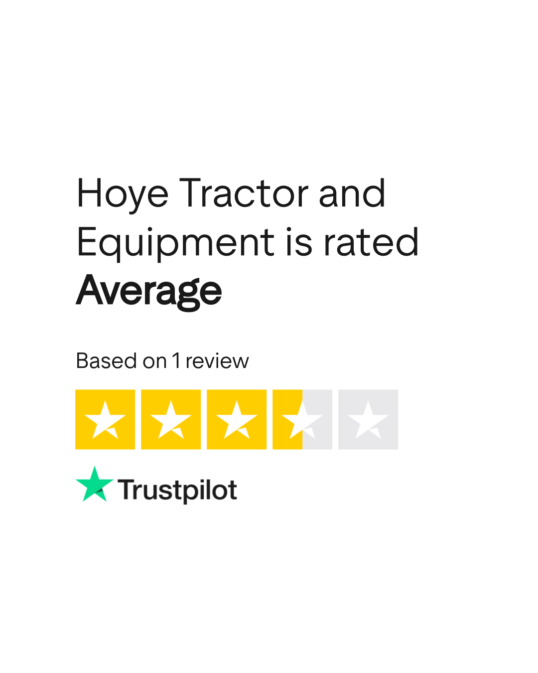 Hoye Tractor and Equipment Reviews | Read Customer Service Reviews of ...