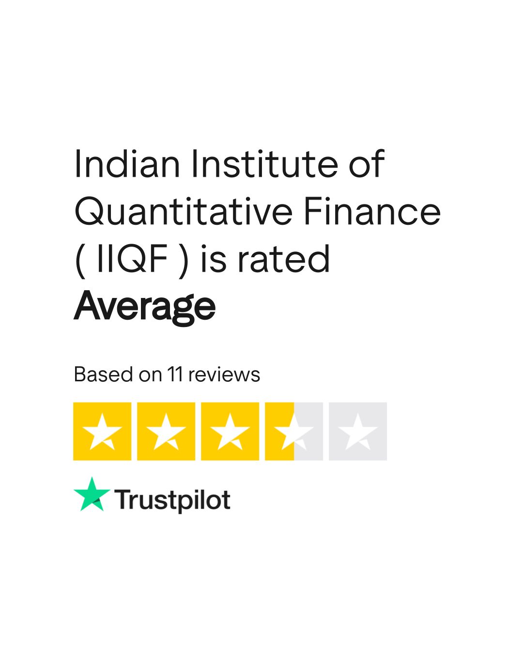 Indian Institute of Quantitative Finance ( IIQF ) Reviews | Read ...