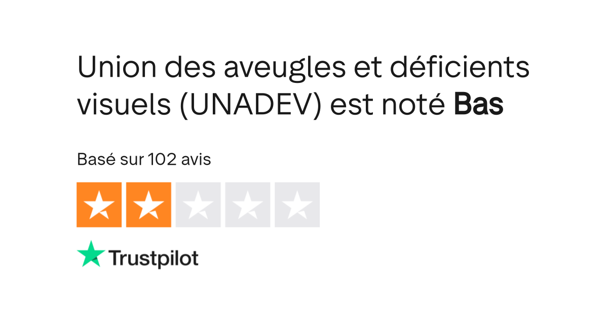 Avis de Union des aveugles et déficients visuels (UNADEV) | Lisez les ...