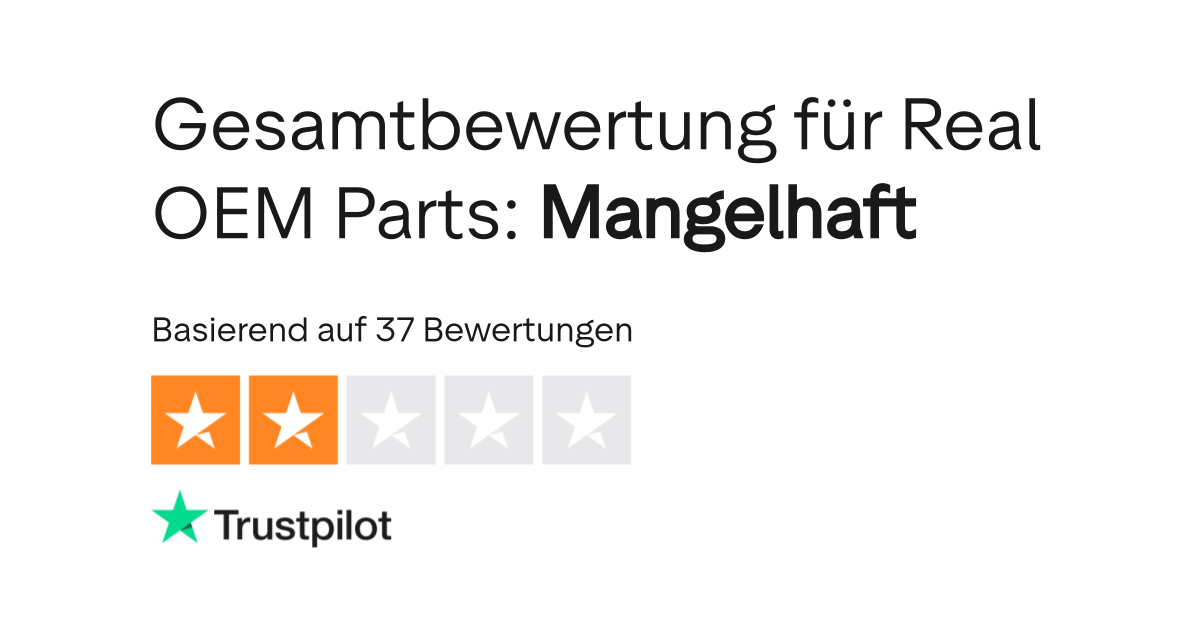 Bewertungen zu Real OEM Parts | Lesen Sie Kundenbewertungen zu realoem ...