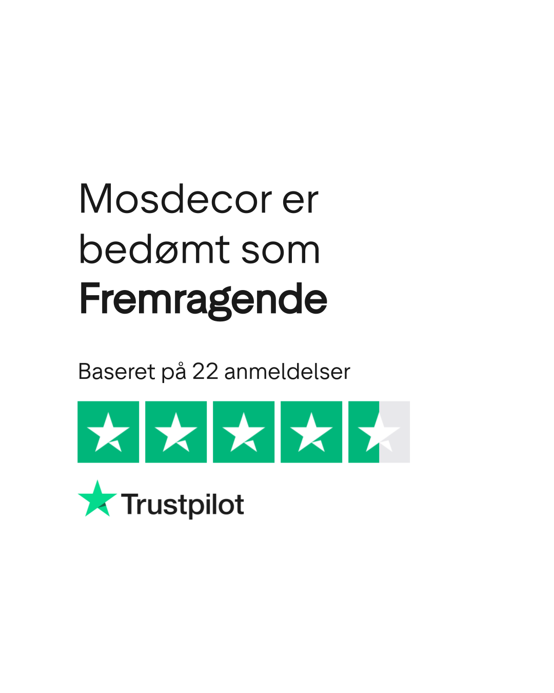 Anmeldelser af Mosdecor | Læs kundernes anmeldelser af mosdecor.dk
