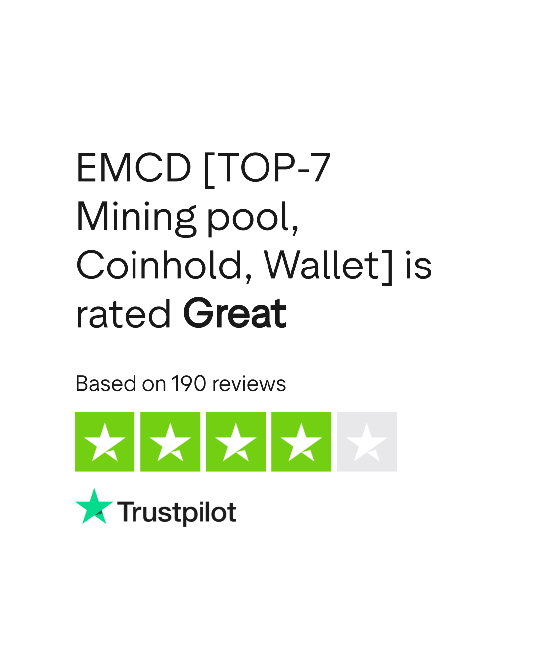 EMCD [TOP-7 Mining pool, Coinhold, Wallet] Reviews | Read Customer ...