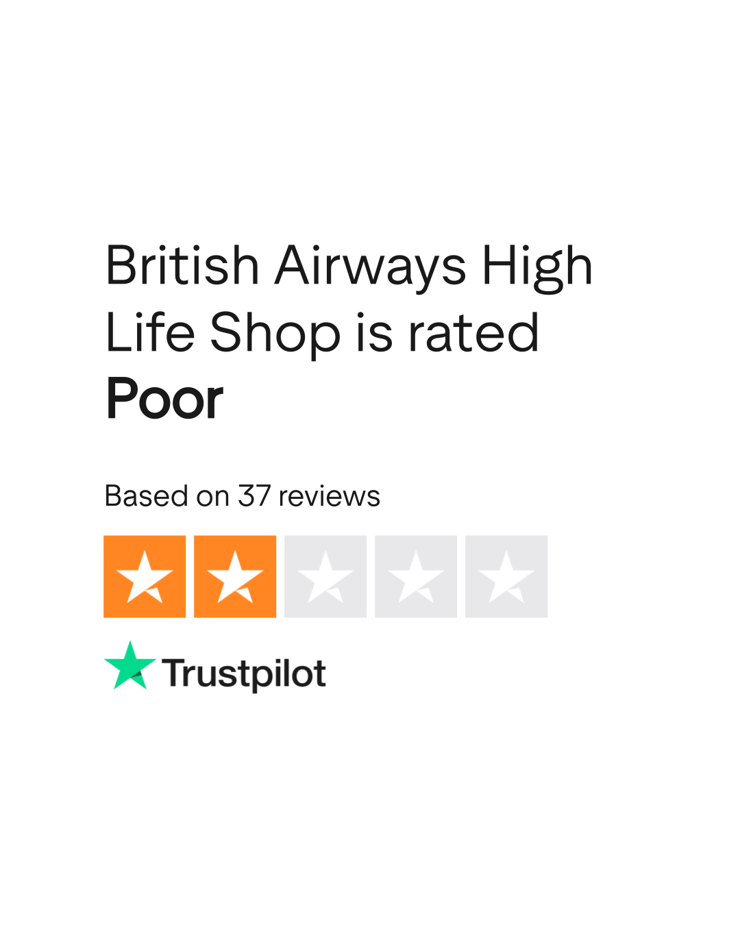 British Airways High Life Shop Reviews | Read Customer Service Reviews ...
