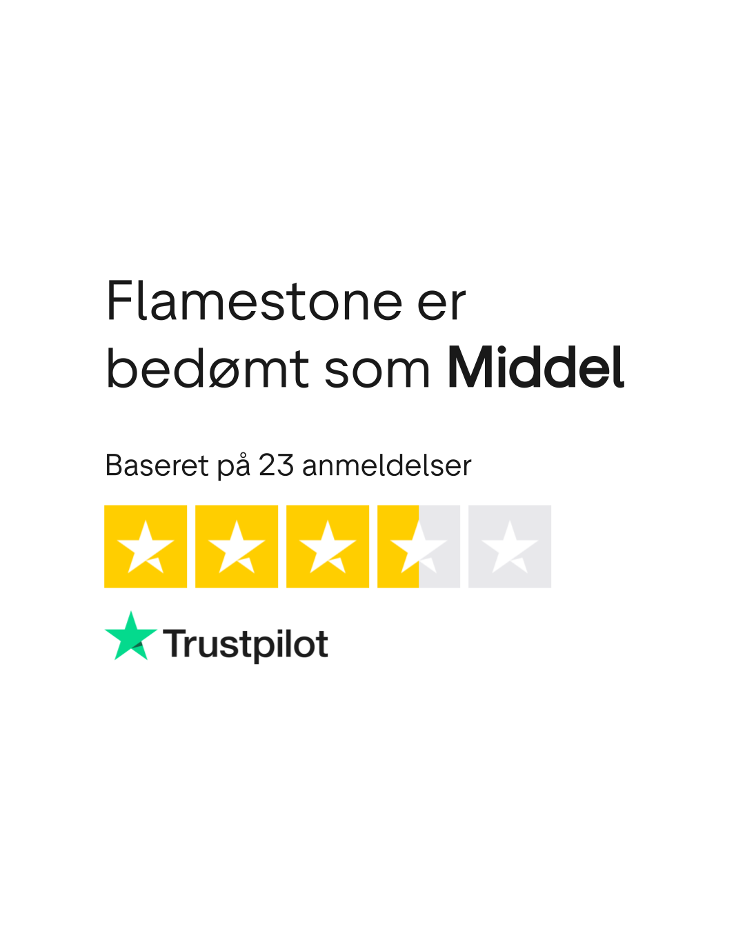 Anmeldelser af Flamestone | Læs kundernes anmeldelser af flamestone.dk