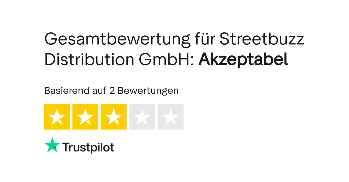 Bewertungen zu Streetbuzz Distribution GmbH | Lesen Sie ...