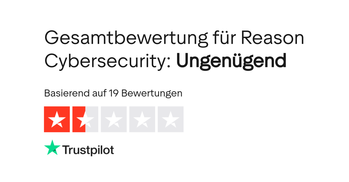 Bewertungen zu Reason Cybersecurity | Lesen Sie Kundenbewertungen zu www.reasonsecurity.com