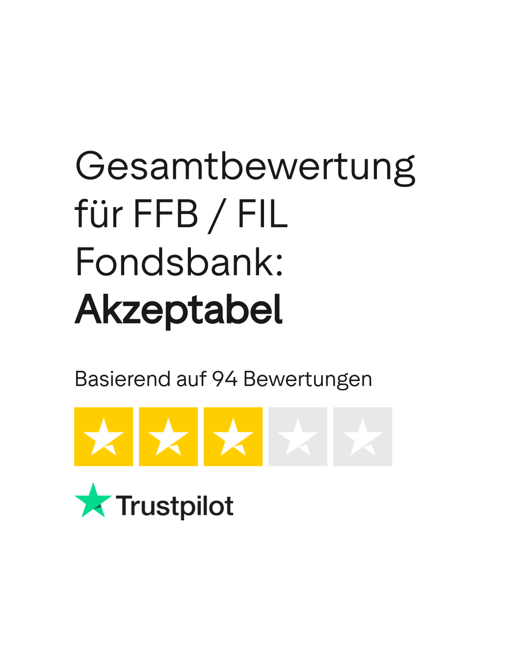 Bewertungen zu FFB / FIL Fondsbank | Lesen Sie Kundenbewertungen zu www ...