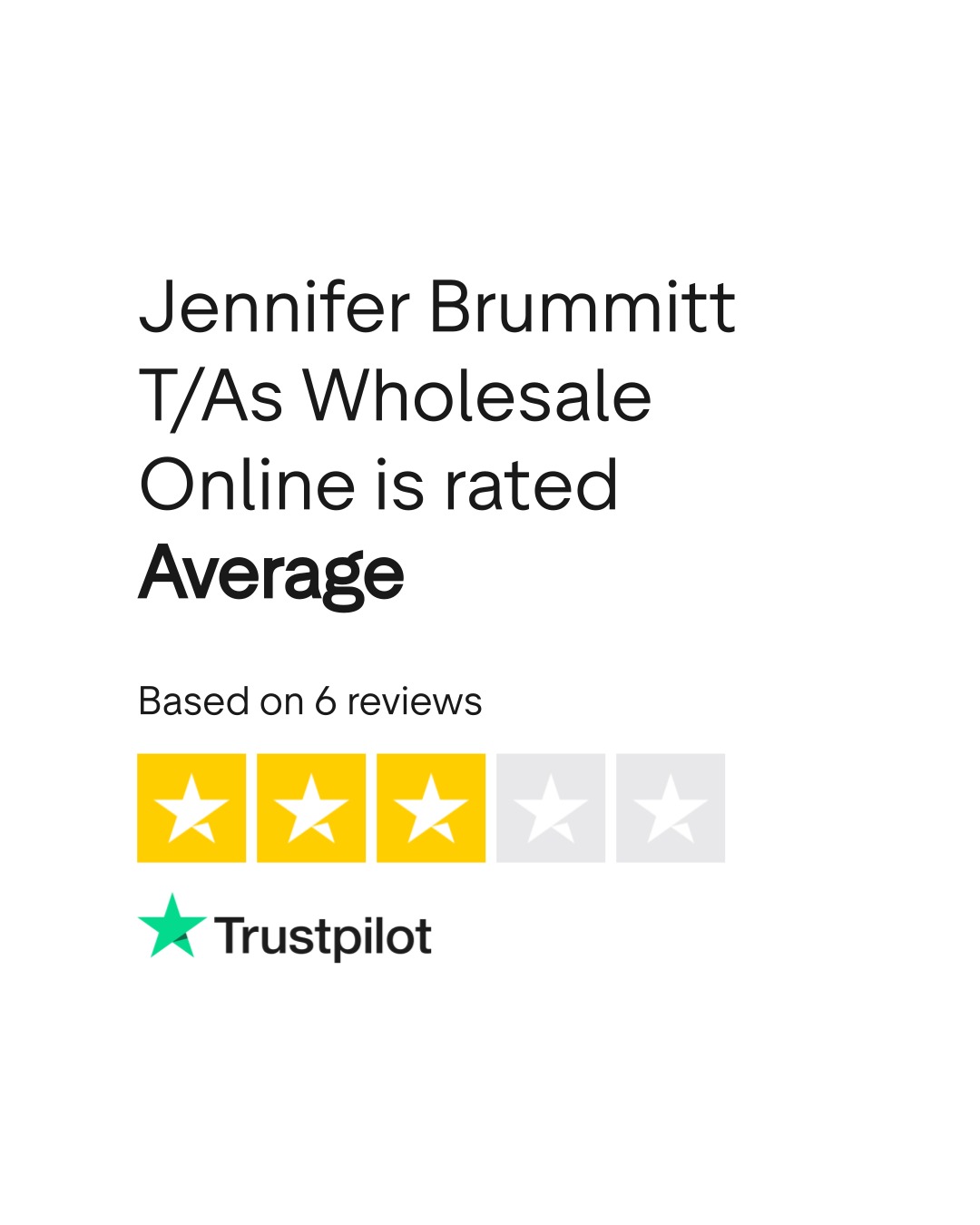 Jennifer Brummitt T/As Wholesale Online Reviews | Read Customer Service ...