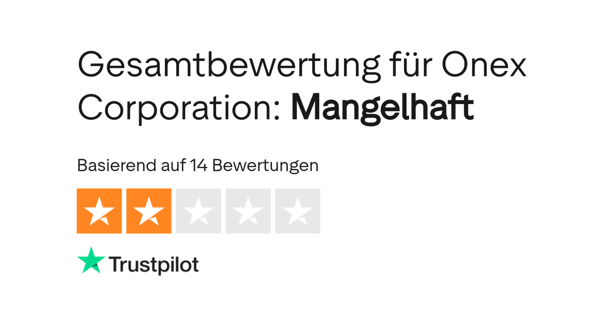 Bewertungen zu Onex Corporation | Lesen Sie Kundenbewertungen zu onex.com