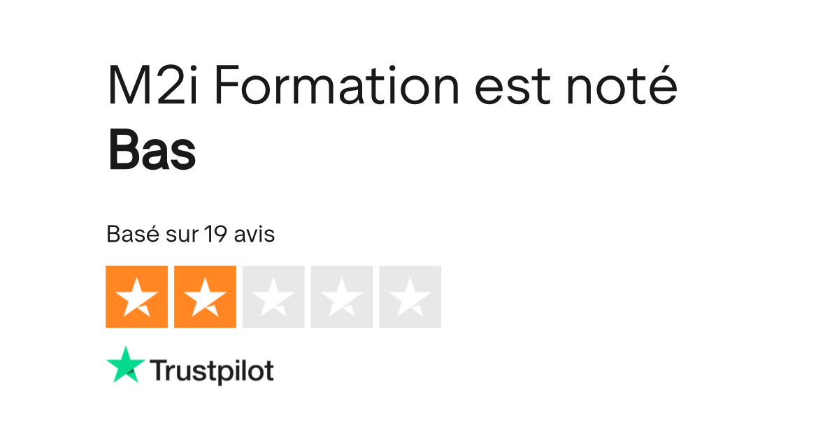 Avis de M2i Formation | Lisez les avis marchands de m2iformation.fr