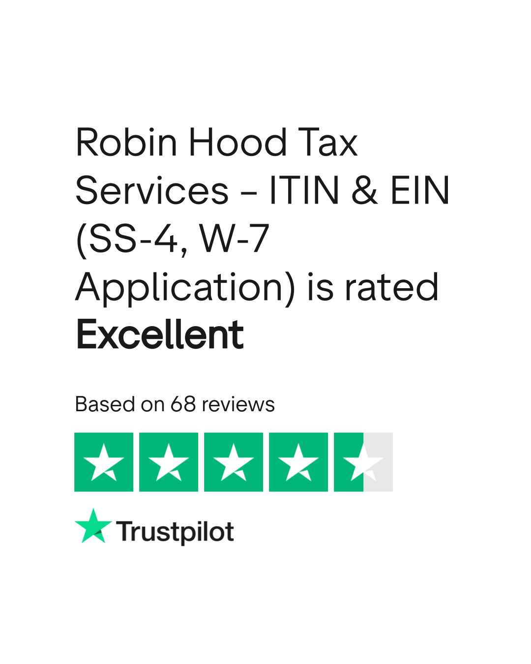 Robin Hood Tax Services – ITIN & EIN (SS-4, W-7 Application) Reviews ...