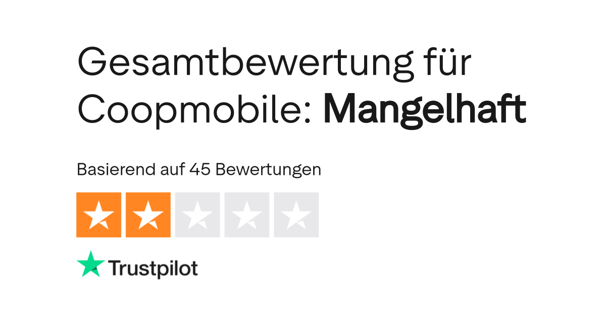 Bewertungen zu Coopmobile | Lesen Sie Kundenbewertungen zu coopmobile.ch