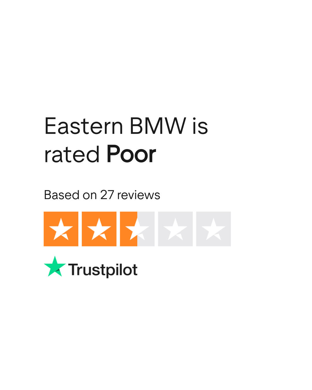 Eastern BMW Reviews | Read Customer Service Reviews of easternbmw.co.uk
