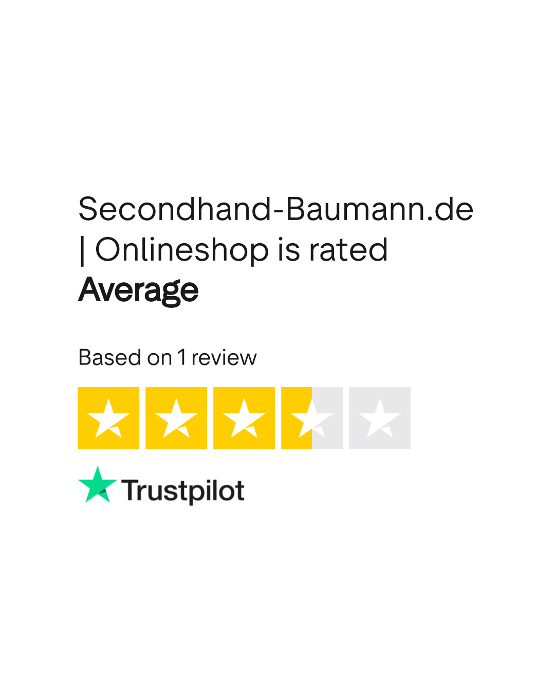 Secondhand-Baumann.de | Onlineshop Reviews | Read Customer Service Reviews of secondhand-baumann.de