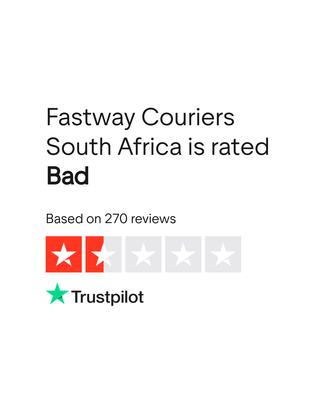 Fastway Couriers South Africa Reviews | Read Customer Service Reviews ...