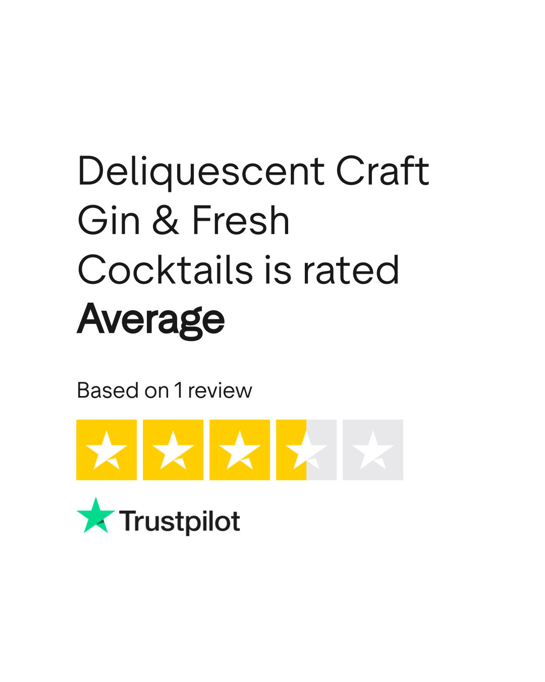 Deliquescent Craft Gin & Fresh Cocktails Reviews | Read Customer ...