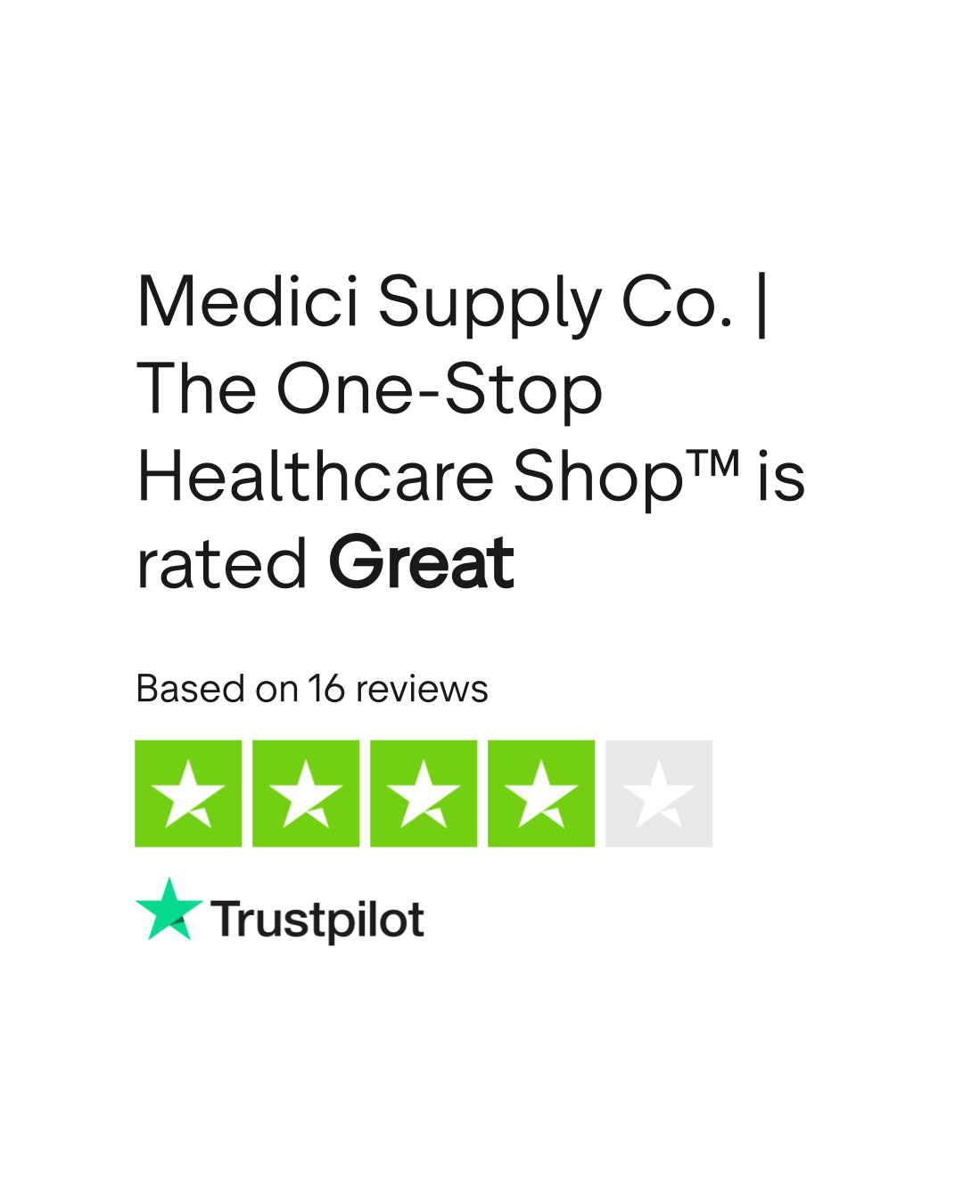Medici Supply Co. | The One-Stop Healthcare Shop™ Reviews | Read Customer Service Reviews of ...