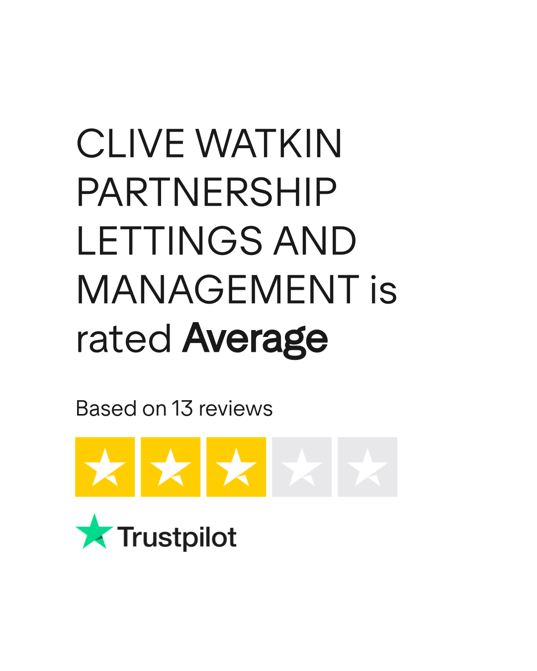 CLIVE WATKIN PARTNERSHIP LETTINGS AND MANAGEMENT Reviews | Read Customer Service Reviews of www ...