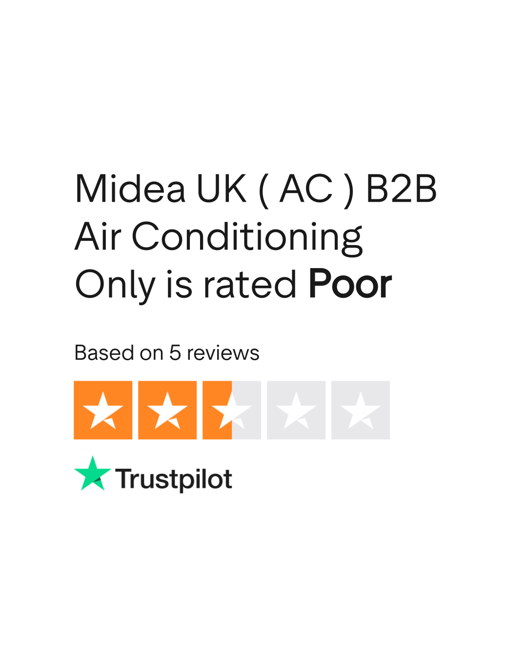 Midea UK ( AC ) B2B Air Conditioning Only Reviews | Read Customer ...